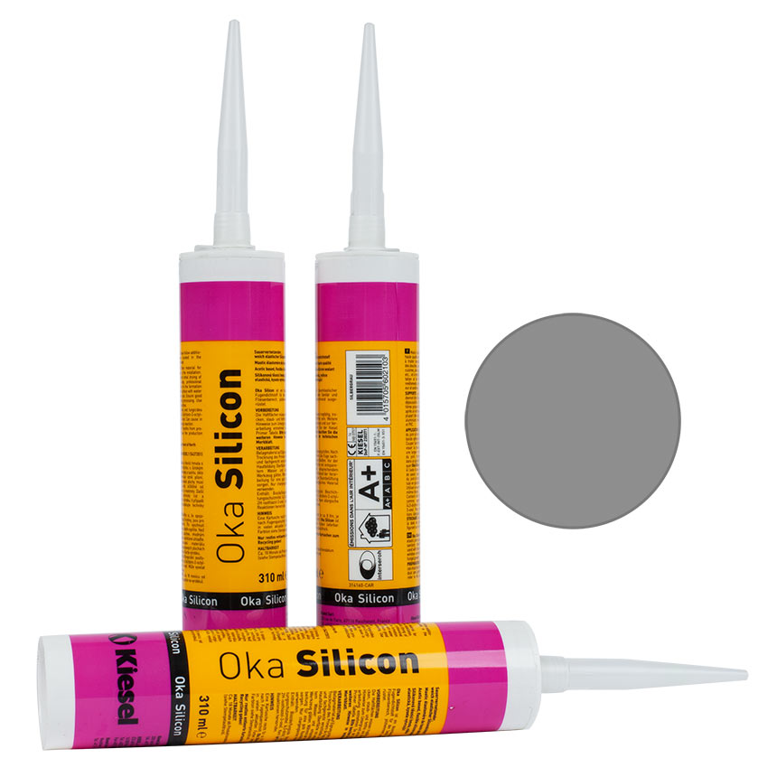 Kiesel silicone 310ml - middle grey