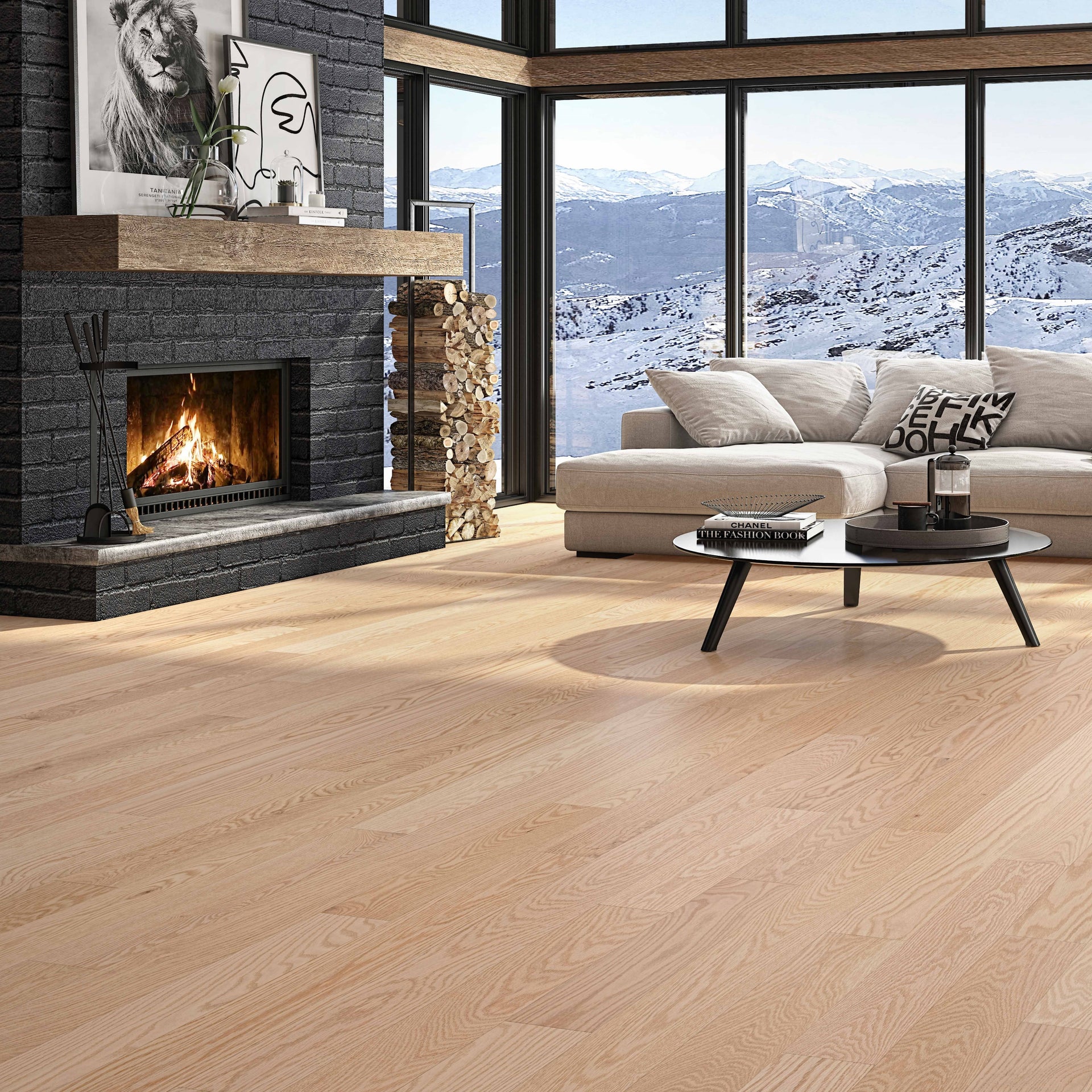 Plancher de bois franc Chêne rouge Caractère